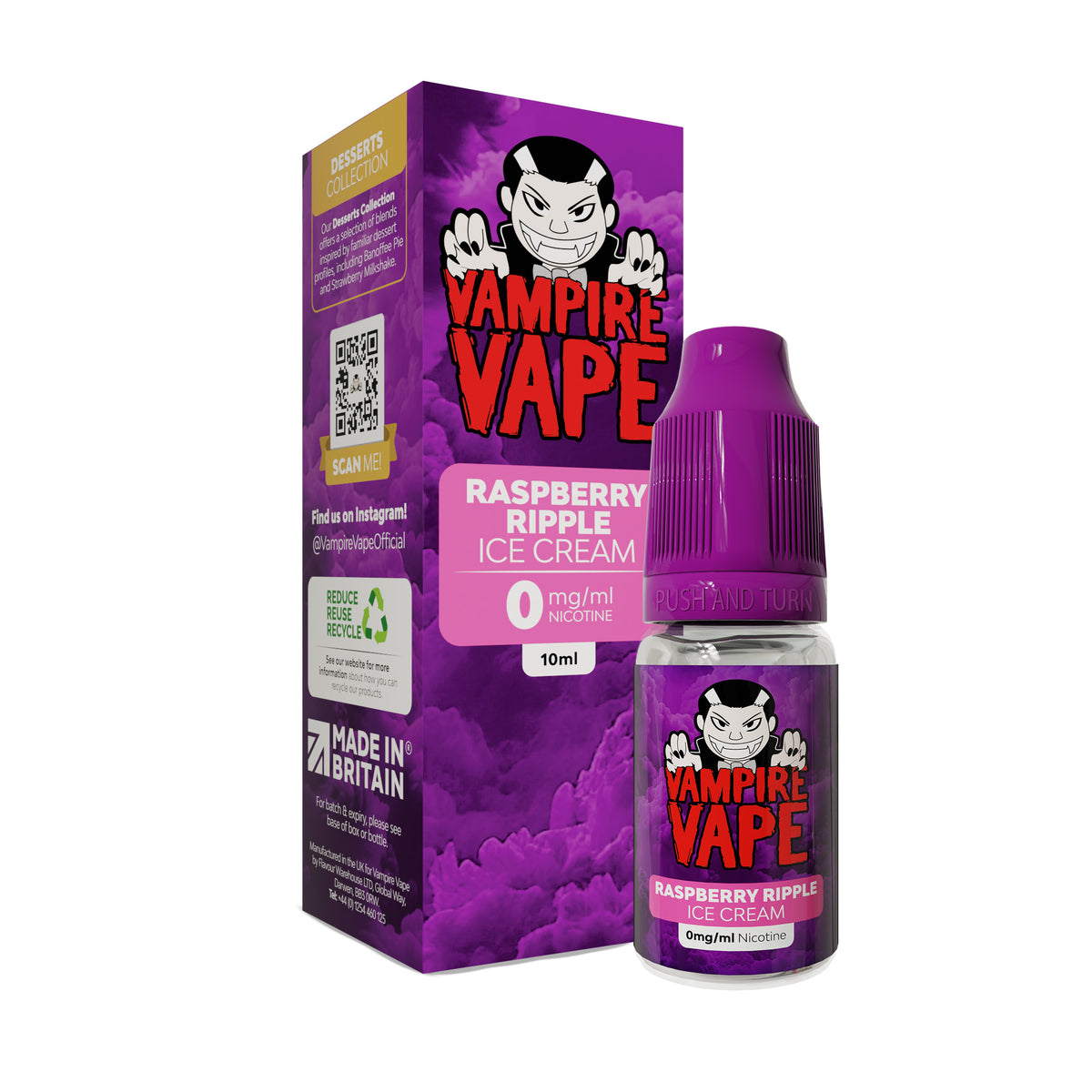 Vampire Vape - Raspberry Ripple Ice Cream | Free Next-Day UK Delivery ...